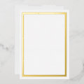 Gold Metallic Foil Border Cards | Zazzle