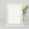 Gold Metallic Foil Border Cards | Zazzle