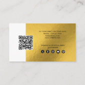 Gold Metallic Foil Business Logo QR Code Loyalty Business Card | Zazzle