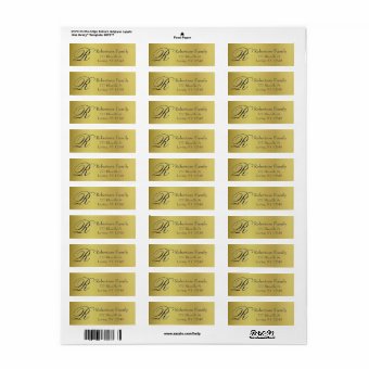 Gold Metallic Look Label | Zazzle