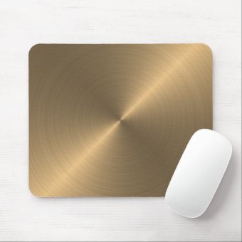 Gold Metallic Look Mouse Pad | Zazzle