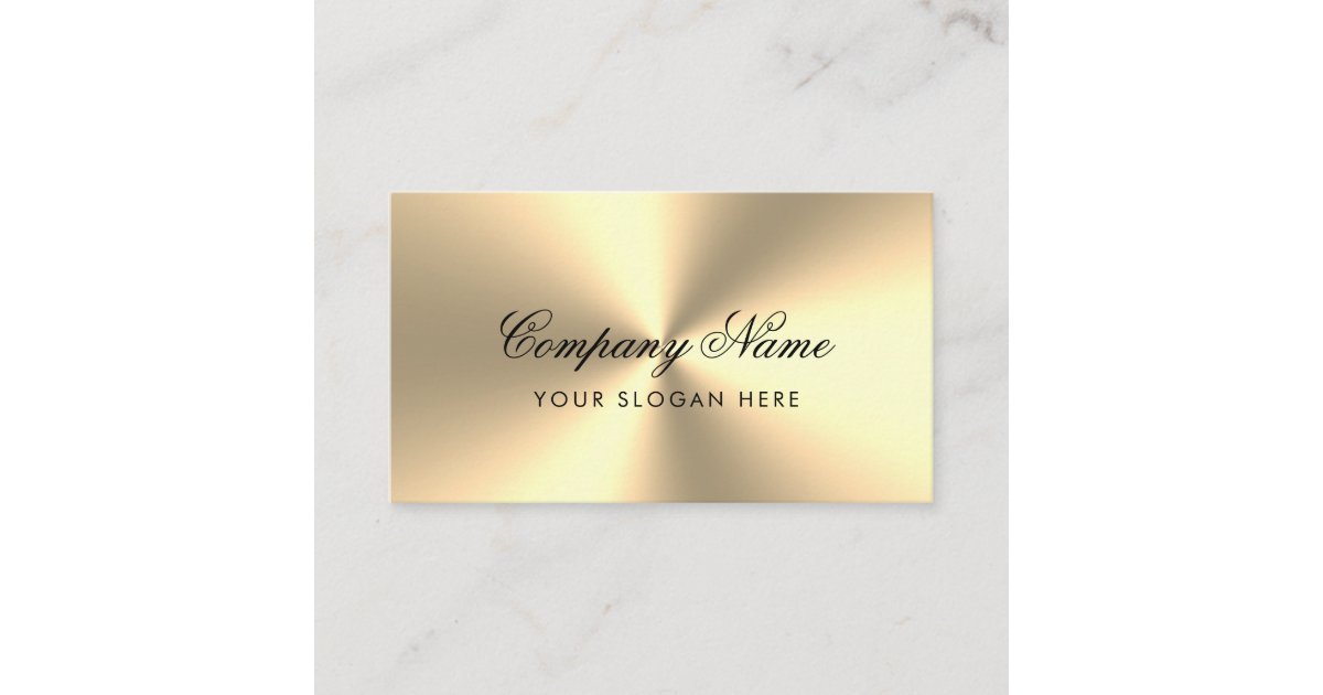 Gold metallic luxury business card template | Zazzle
