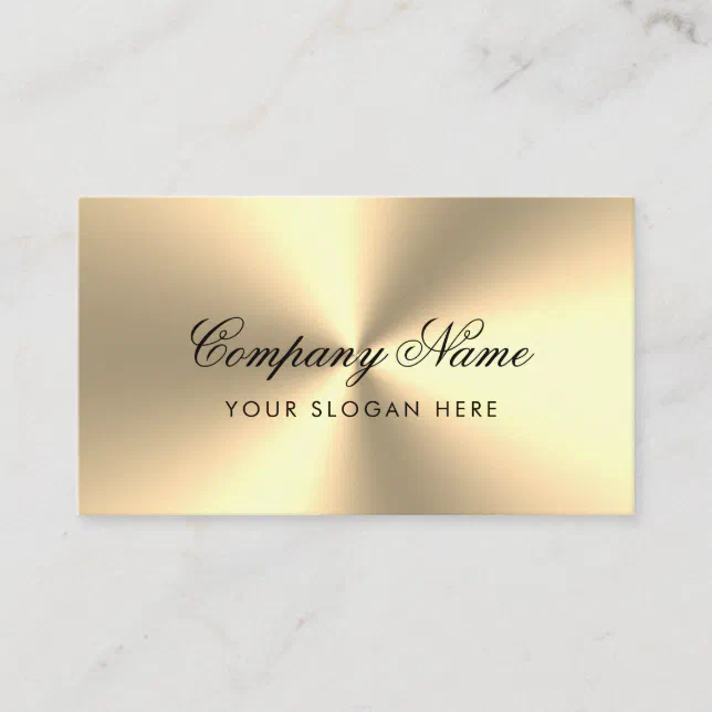 Gold metallic luxury business card template | Zazzle