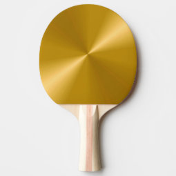 Gold Metallic Ping Pong Paddle | Zazzle