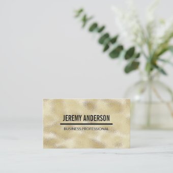 Gold Metallic Shimmer Shine Business Card | Zazzle