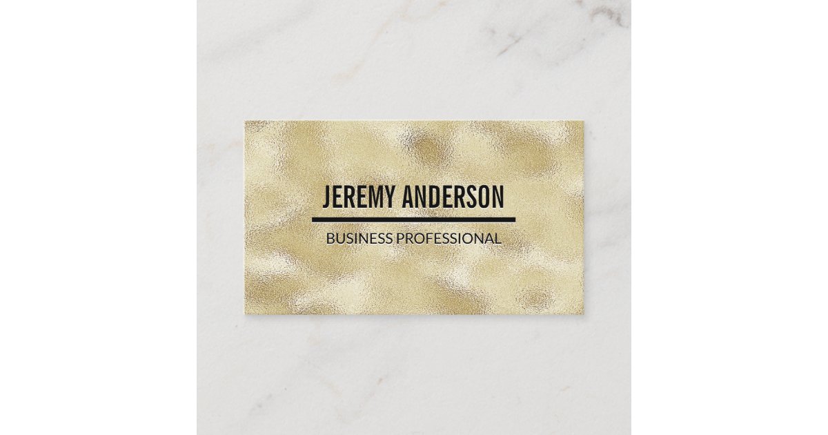 Gold Metallic Shimmer Shine Business Card | Zazzle