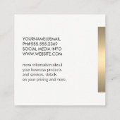 Gold Metallic Trim Square Business Card | Zazzle