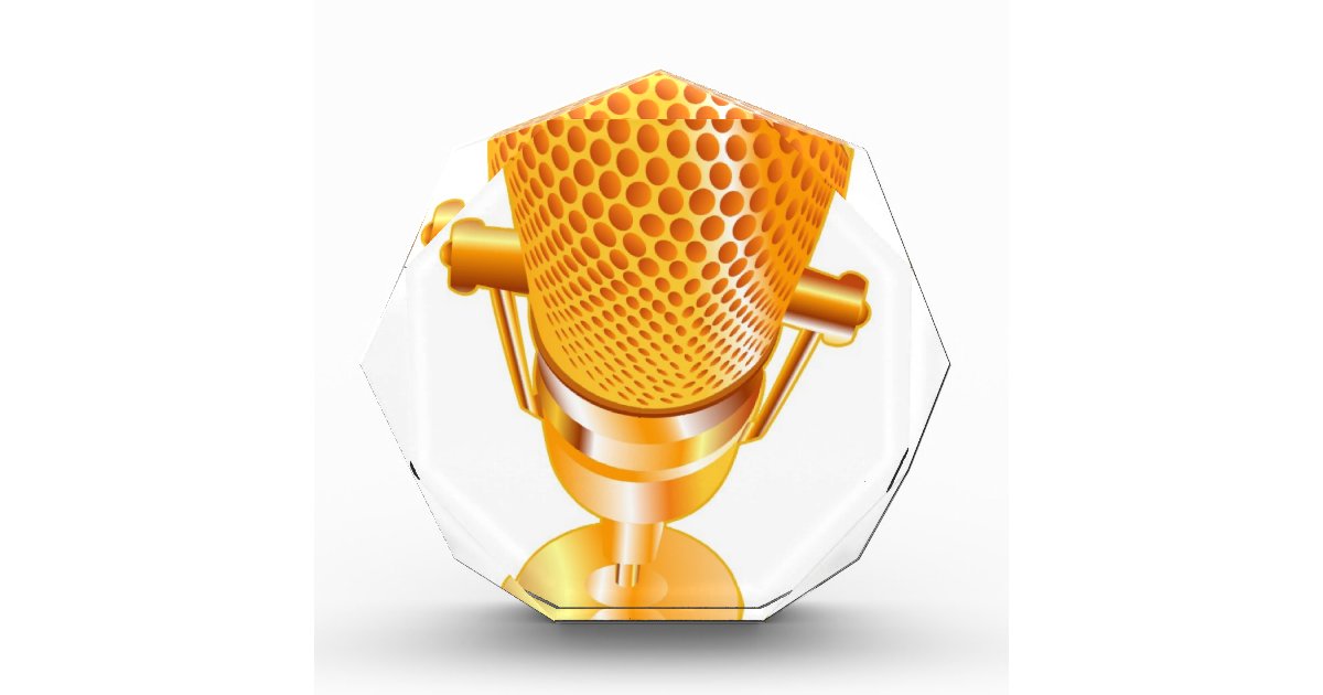 Gold Microphone Award | Zazzle