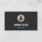 Gold Microphone Voice Actor Business Card | Zazzle
