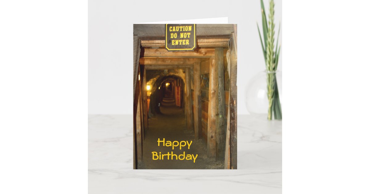 Gold Mine Birthday Card | Zazzle