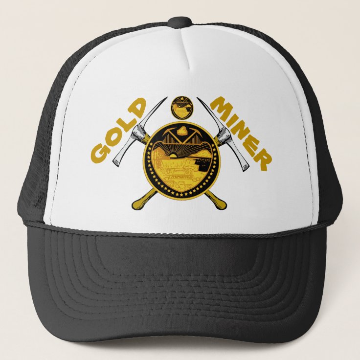 Gold Miner Trucker Hat | Zazzle