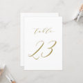 Gold Minimalist Script Wedding Table Number 23 | Zazzle