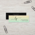 Gold mint glitter handwritten script calligraphy mini business card ...