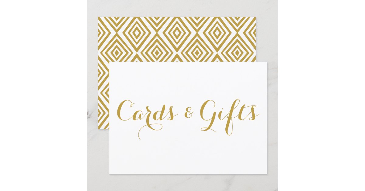 Gold Modern Calligraphy Cards & Gifts Wedding Sign | Zazzle