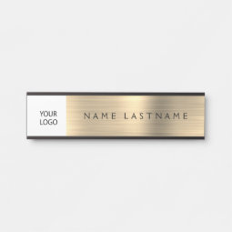 Gold Modern Custom Logo Executive Professional Door Sign | Zazzle