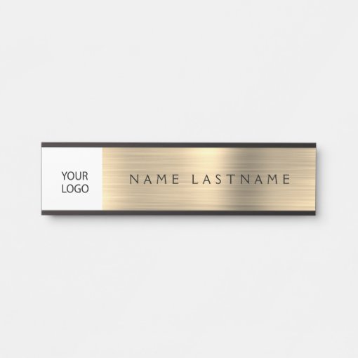 Gold Modern Custom Logo Executive Professional Door Sign | Zazzle