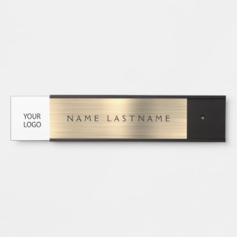 Gold Modern Custom Logo Executive Professional Door Sign | Zazzle