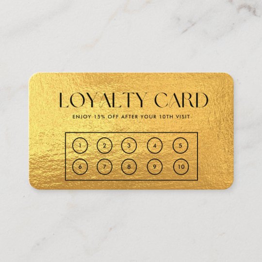 Gold Modern Custom Loyalty Card | Zazzle.com