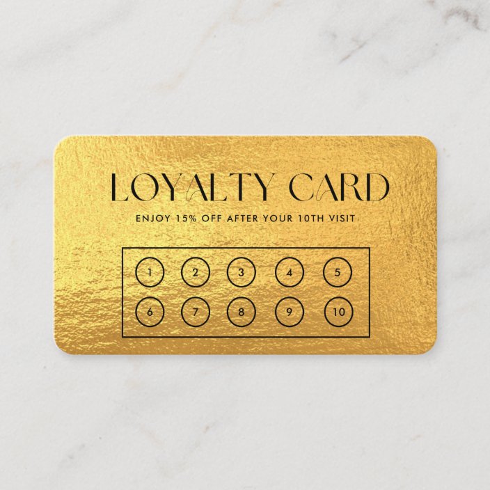 Gold Modern Custom Loyalty Card | Zazzle.com