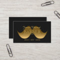 Gold Modern Gentleman Mustache Barber Men Salon Business Card | Zazzle