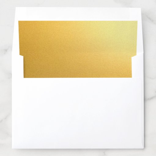 Gold Modern Glamour Golden Elegant Design Luxury Envelope Liner | Zazzle