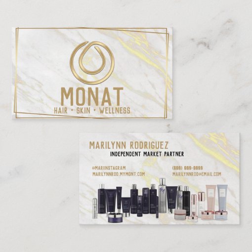 Gold Monat Business Card | Zazzle