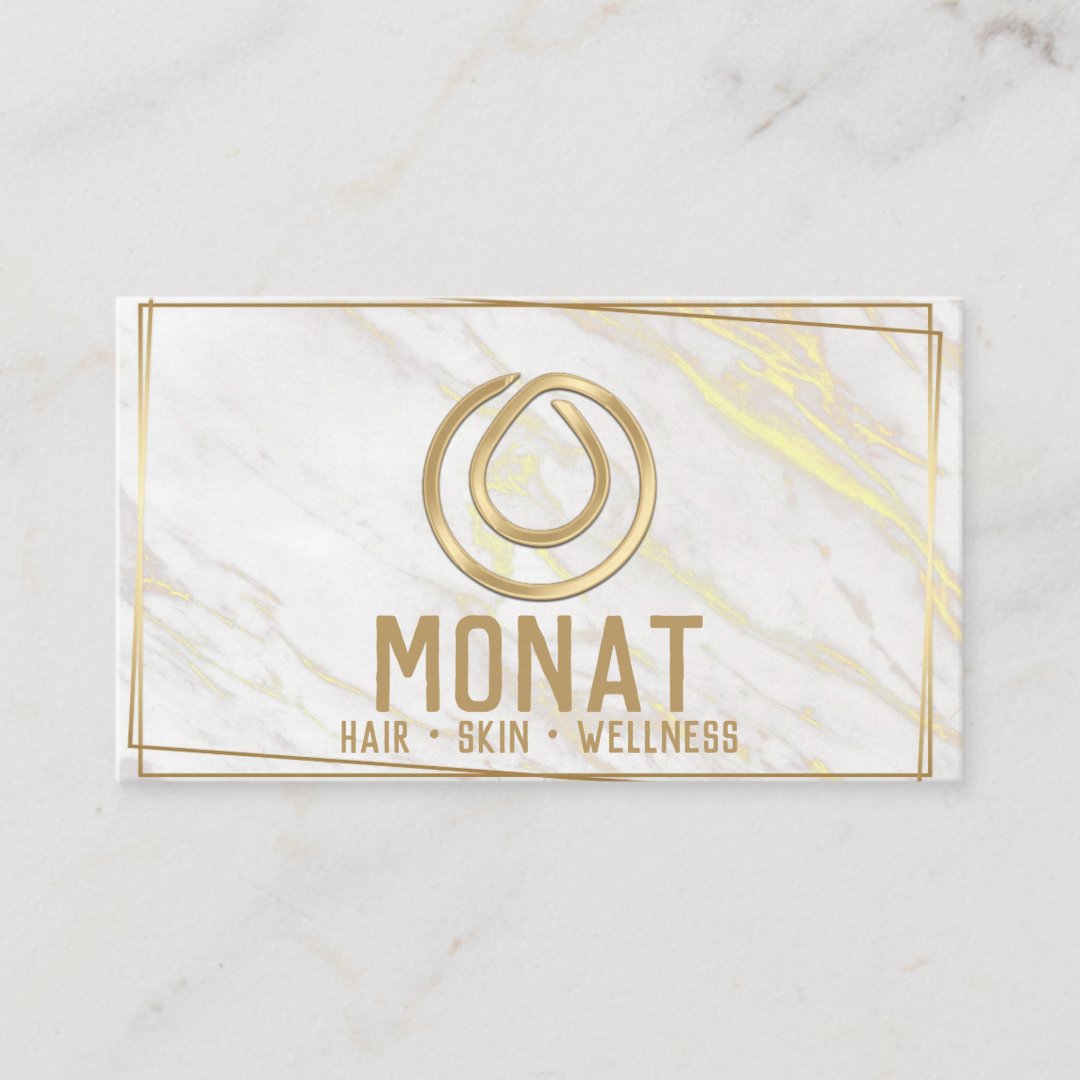 Gold Monat Business Card | Zazzle