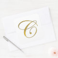 Gold Monogram C Stickers | Zazzle
