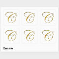 Gold Monogram C Stickers | Zazzle