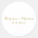 Gold Monogram custom wedding favors Classic Round Sticker | Zazzle