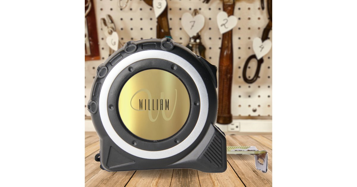Gold Monogram Formal Luxury Tape Measure | Zazzle