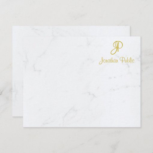 Gold Monogram Handwritten Script Marble Template | Zazzle