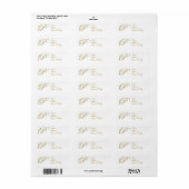 Gold Monogram P Return Address Labels | Zazzle