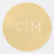 Gold Monogram Wedding Monogram Round Sticker | Zazzle