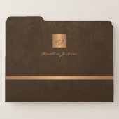Gold monogrammed name elegant modern file folder | Zazzle
