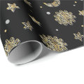 Gold Moon & Stars Wrapping Paper | Zazzle