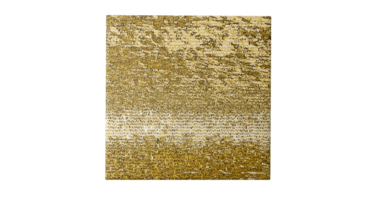 Gold mosaic pattern ceramic tile | Zazzle