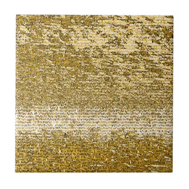 Gold mosaic pattern ceramic tile | Zazzle