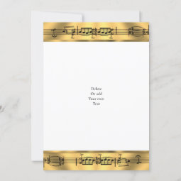 Gold music note wedding invitation | Zazzle