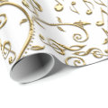Gold Music Notes On Custom Color Wrapping Paper | Zazzle