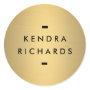Gold Name Logo Sticker | Zazzle