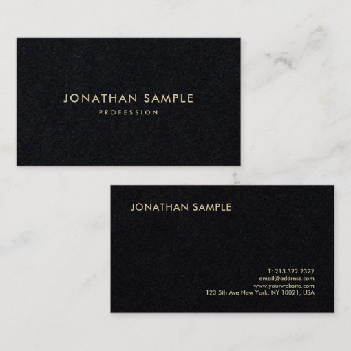 Gold Name Text Modern Elegant Minimalist Template Business Card | Zazzle