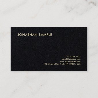Gold Name Text Modern Elegant Minimalist Template Business Card | Zazzle