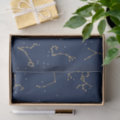 Gold & Navy Blue Zodiac Constellations Pattern Tissue Paper | Zazzle