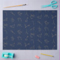 Gold & Navy Blue Zodiac Constellations Pattern Tissue Paper | Zazzle