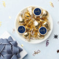 Gold & Navy Ninety Lettering 90th Birthday Party Hershey®'s Kisses ...