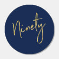 Gold & Navy Ninety Lettering 90th Birthday Party Hershey®'s Kisses ...
