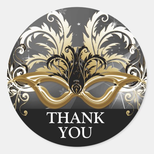 Gold NYE Masquerade Party Envelope Seal | Zazzle.com