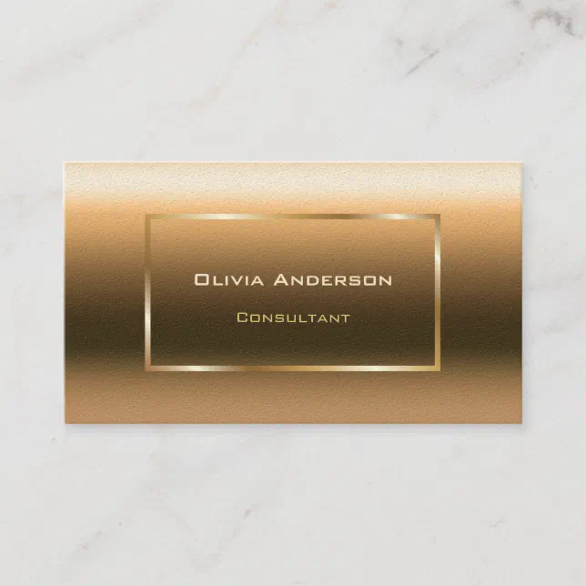 Gold Ombre Professional Business Card | Zazzle