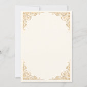 Gold Ornate Border Cream Sweet Sixteen 16 Birthday Invitation | Zazzle